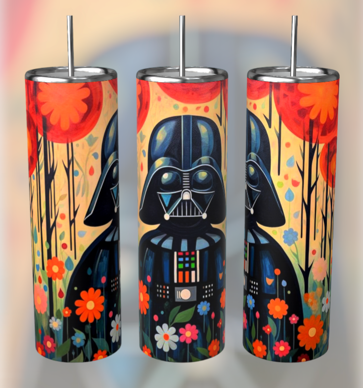Floral Darth Vader Star Wars Tumbler| Forever Wild Alternative Emporium