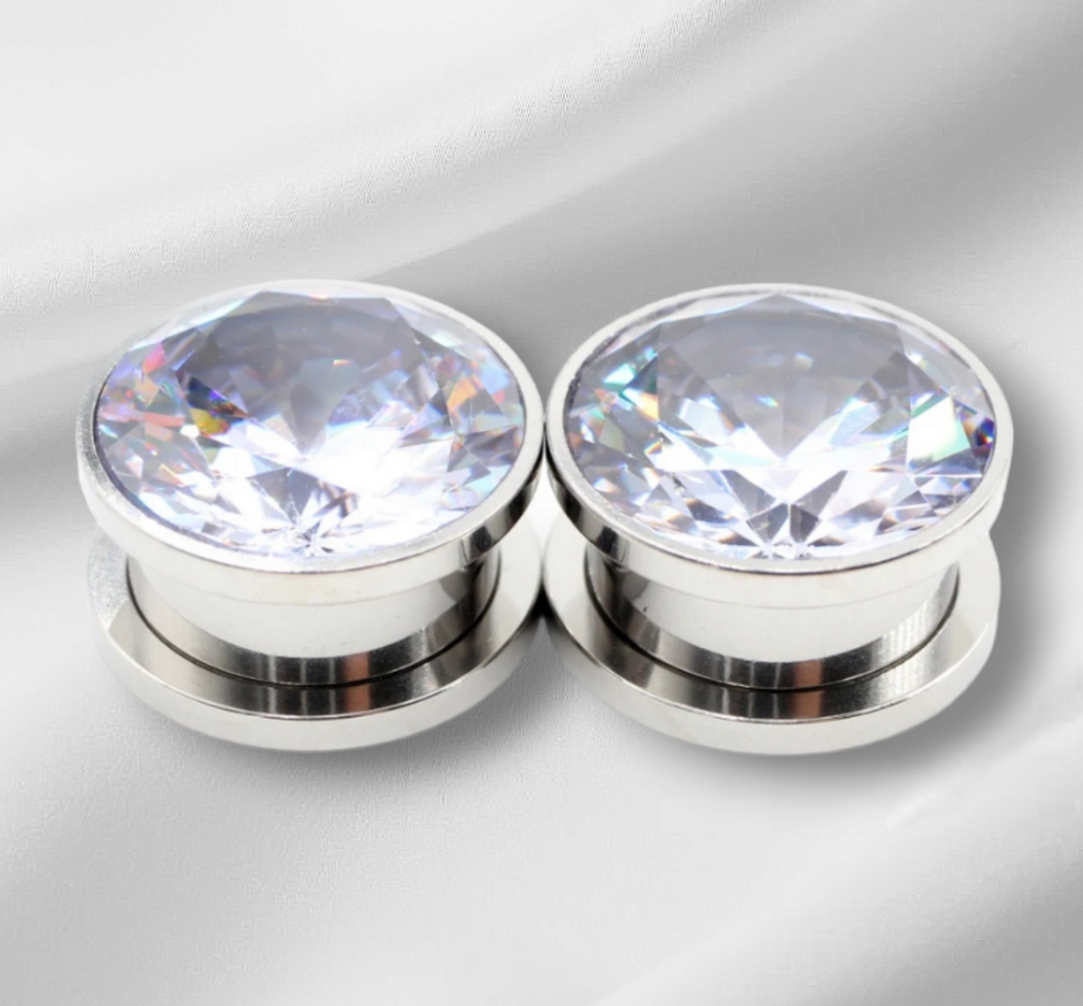 Diamond Plugs (Pair)| Forever Wild Alternative Emporium
